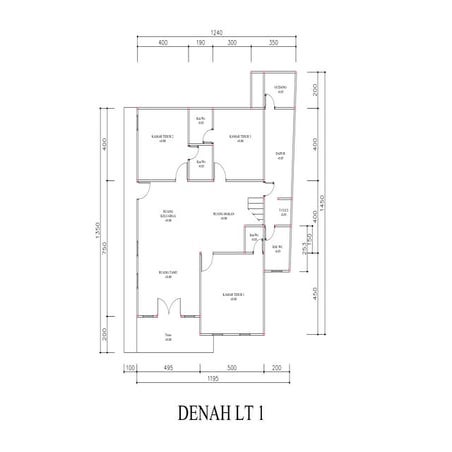 DENAH LT 1_merged.pdf | Bath and Shower | Personal Care