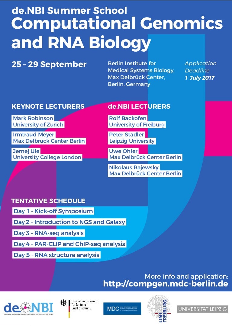 Computational Genomics And Rna Biology Summer School Berlin