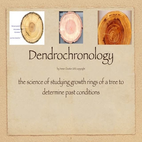 Dendrochronology pow pt acloutier 2012 | PPT