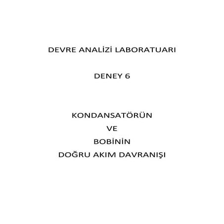 Deney 6 | PDF