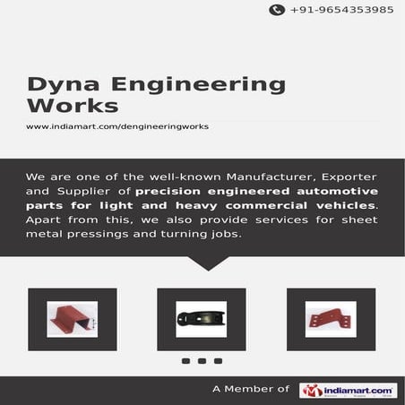 Dyna Engineering Works, New Delhi, Centre Bearing Base Plates | PDF