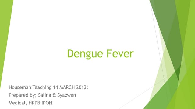DENGUE IN CHILDREN | PPT