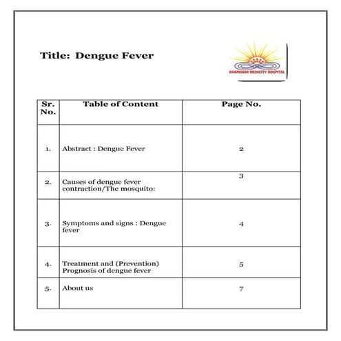 Dengue fever | PDF