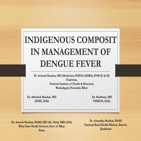 Dengue management ppt | PPT