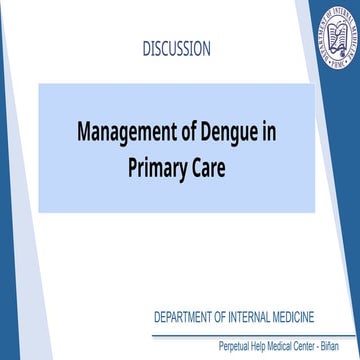 Dengue report management from mild to severe | PPT