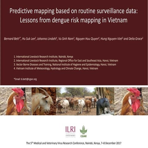 Predictive mapping based on routine surveillance data: Lessons from ...
