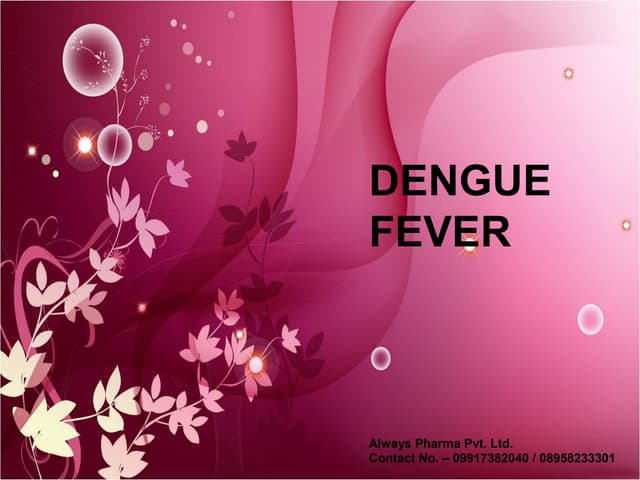DENGUE IN CHILDREN | PPT