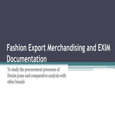Denim procurement process | PPT