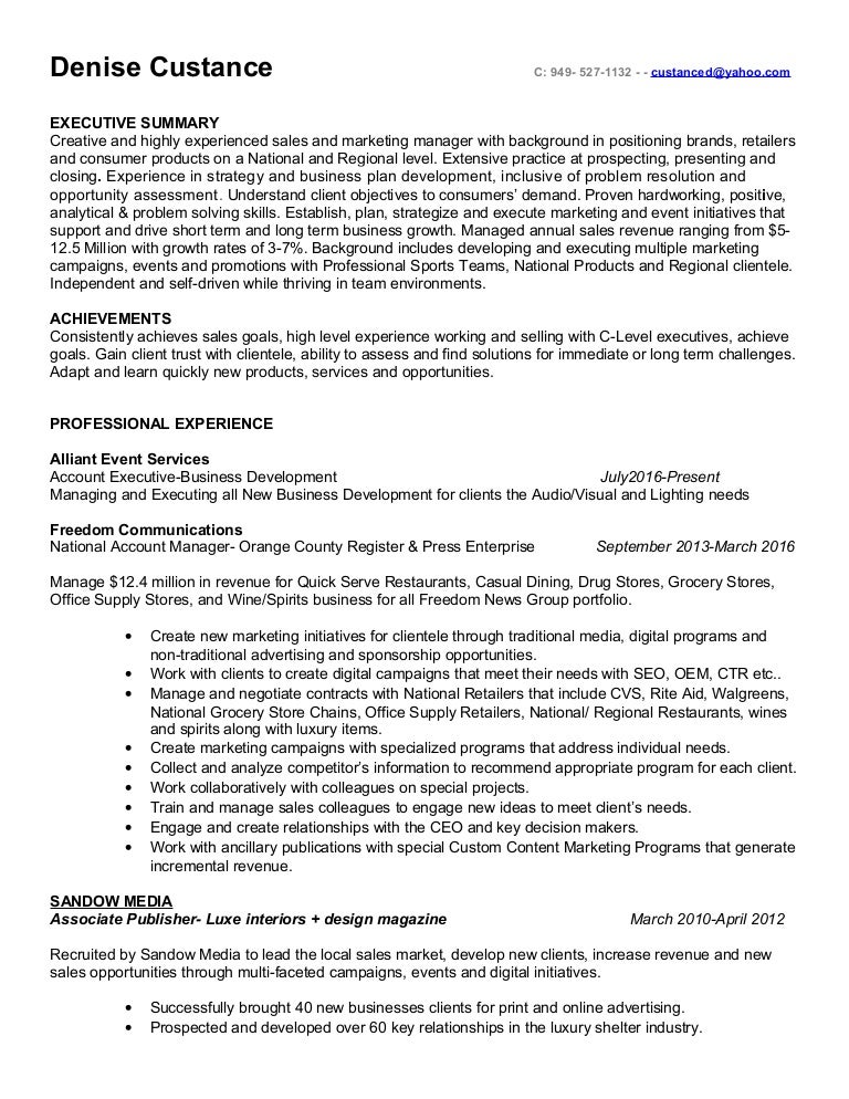 Denise custance Resume