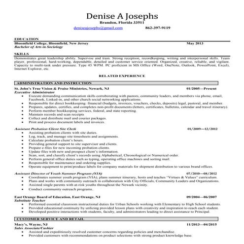 Denise's Original Pro Sequential Resume_052115 | PDF