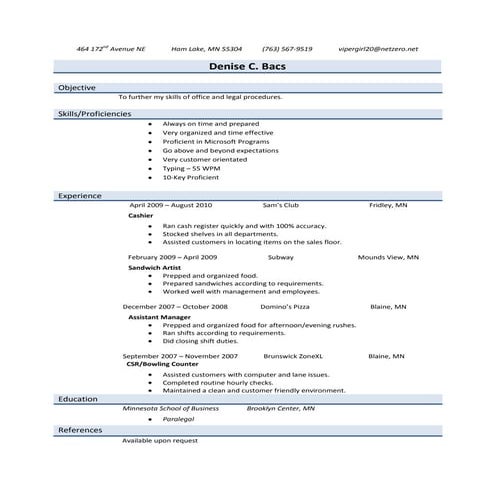 Denises Resume | PDF