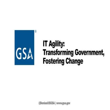 IT Agility: Transforming Government, Fostering Change - Denise Turner ...