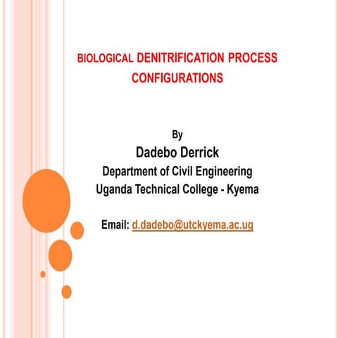 Denitrification process configurations.pptx