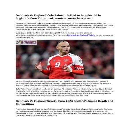 Denmark Vs England Cole Palmer thrilled to be selected in England’s ...