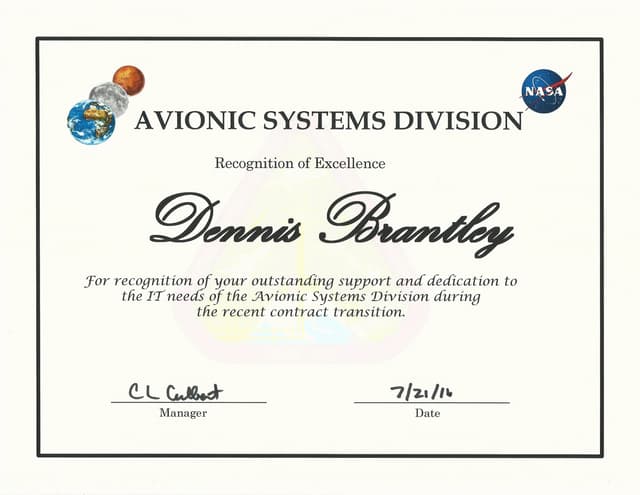 Nasa Award Paper