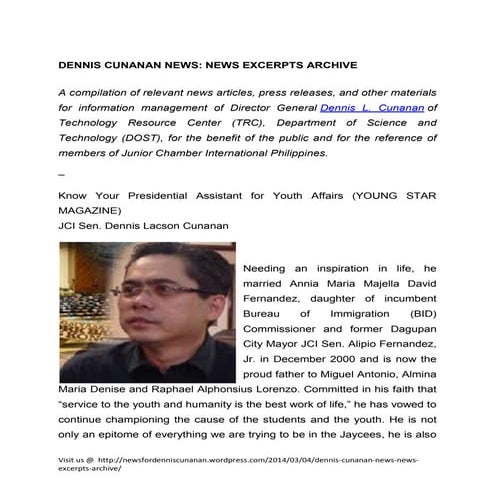 Dennis Cunanan News | PDF