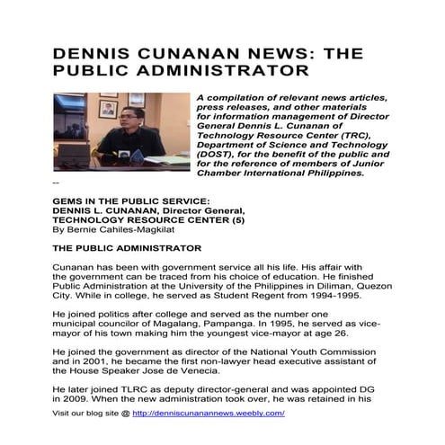 Dennis Cunanan News - The Public Administrator | PDF