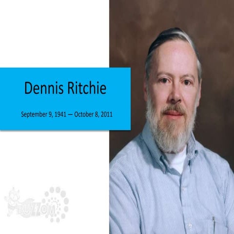Tribute to Computing Legend Dennis Ritchie #RIPDennis | PPTX ...
