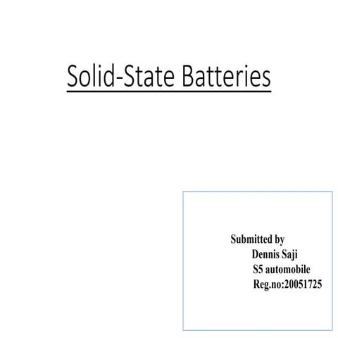 solid state batteries | PDF