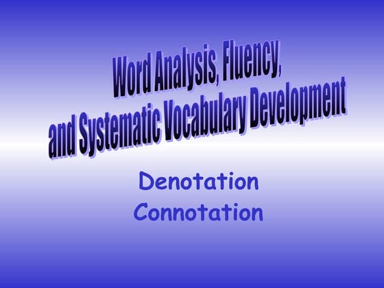 Connotation vs. denotation | PPT