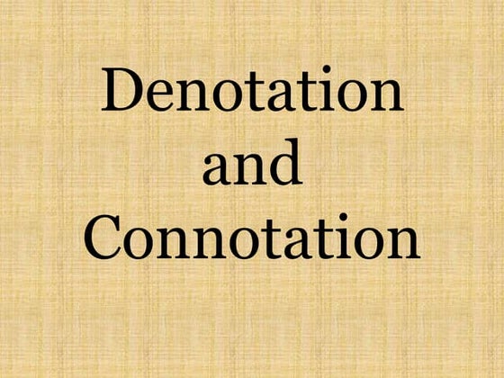 Denotation and-connotation | PPT
