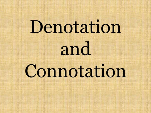 Denotation and-connotation | PPT