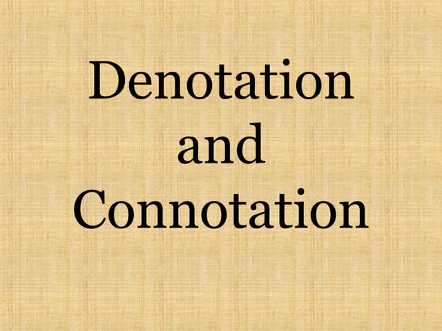 Denotation and Connotation (2).pdfreporting | PDF