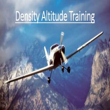Density Altitude Training | PPTX