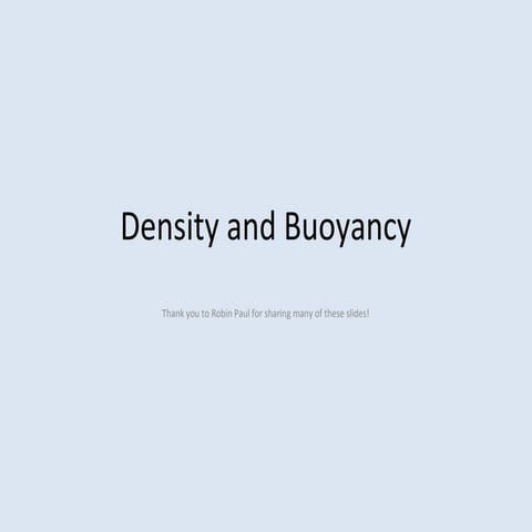 Density and buoyancy 8.13 final | PPT