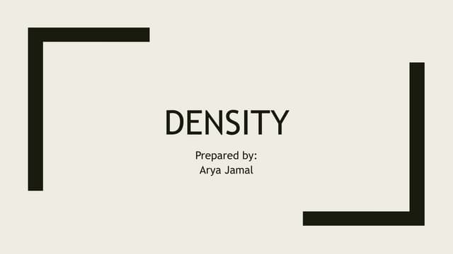 Density Ppt | PPT