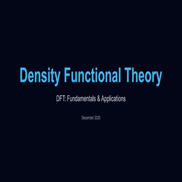 Density functional theory | PPTX