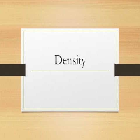 Density notes | PPT