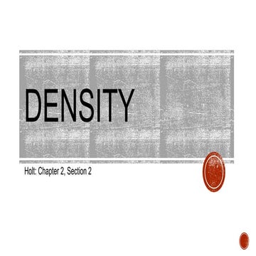Density notes | PPT