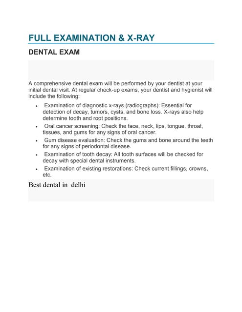 Teeth examination | PPT