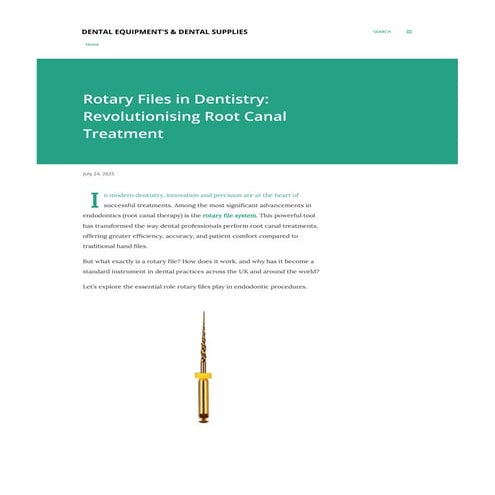 Rotary system in endodontic treatment | PPTX