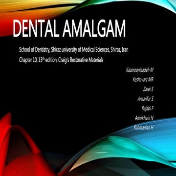 Amalgam Creeps and Marginal Breakdown | PDF
