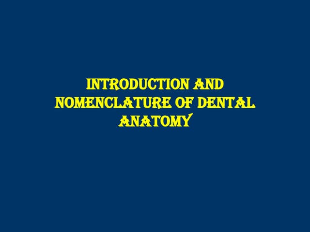 Dental Terminology | PPT