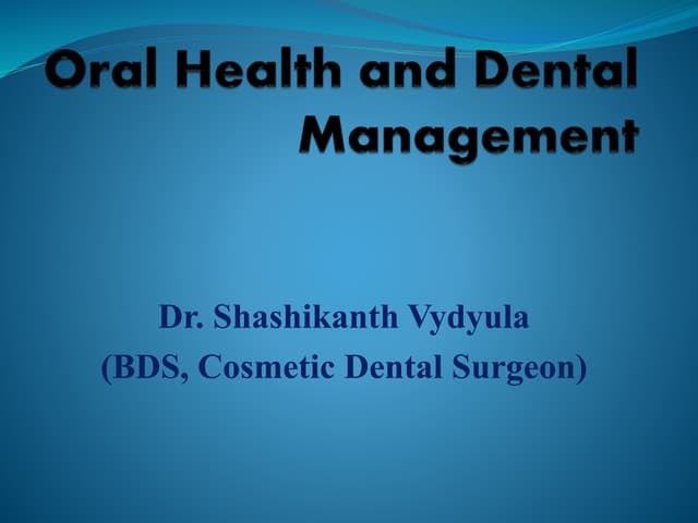 Dental health education | PPTX