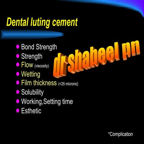 Dental Cement | PPT