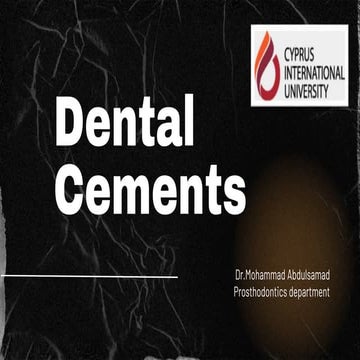Luting cements | PPTX