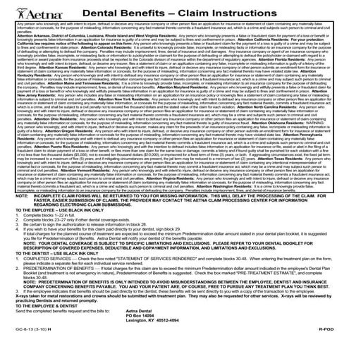Dental claim form | PDF