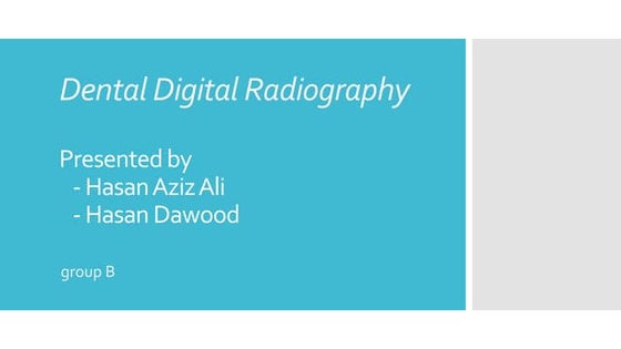 Digital radiography | PPT