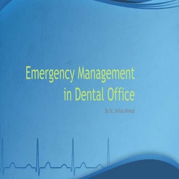 Dental emergencies | PPTX