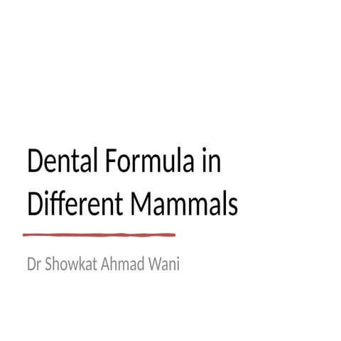 Dental_Formula_in different Mammals.pptx