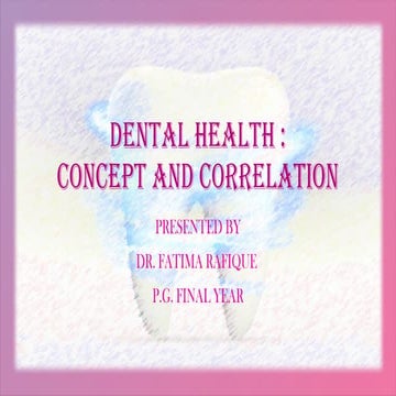 DENTAL HEALTH and it's description in Unani medicine | PPT