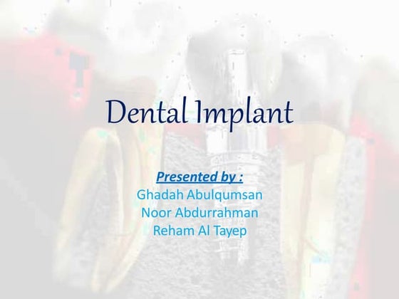 Implant components and function | PPTX