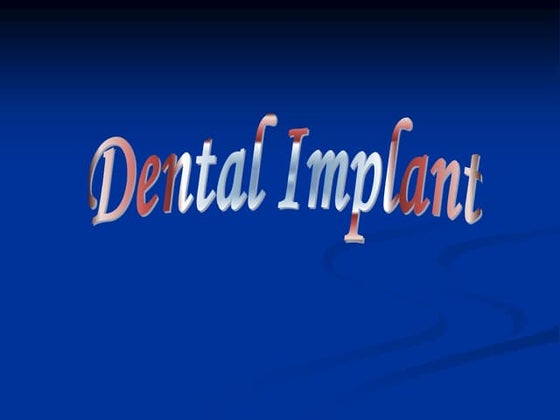 periodontology and dental implantology . | PPT