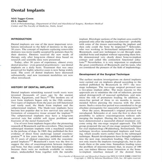 Dental Implants - Biomechanics | PDF