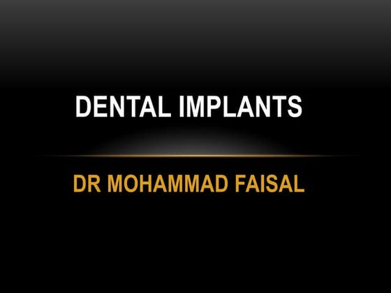 Implant components and function | PPTX