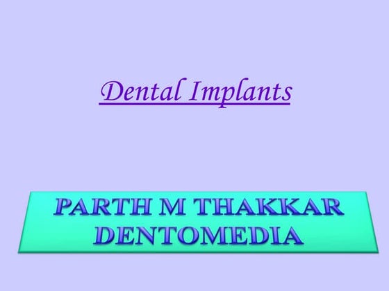 Standard surgical procedure for implant placement | PPTX | Dental Health | Diseases and Conditions